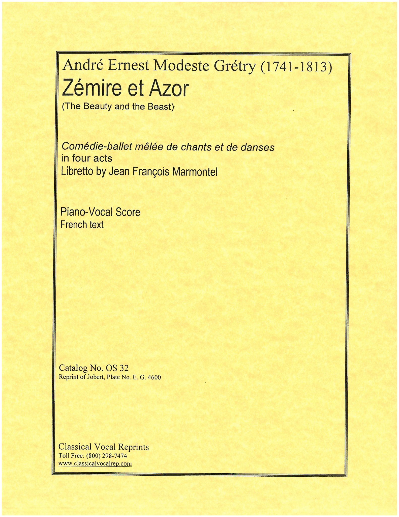 Classical Vocal Reprints