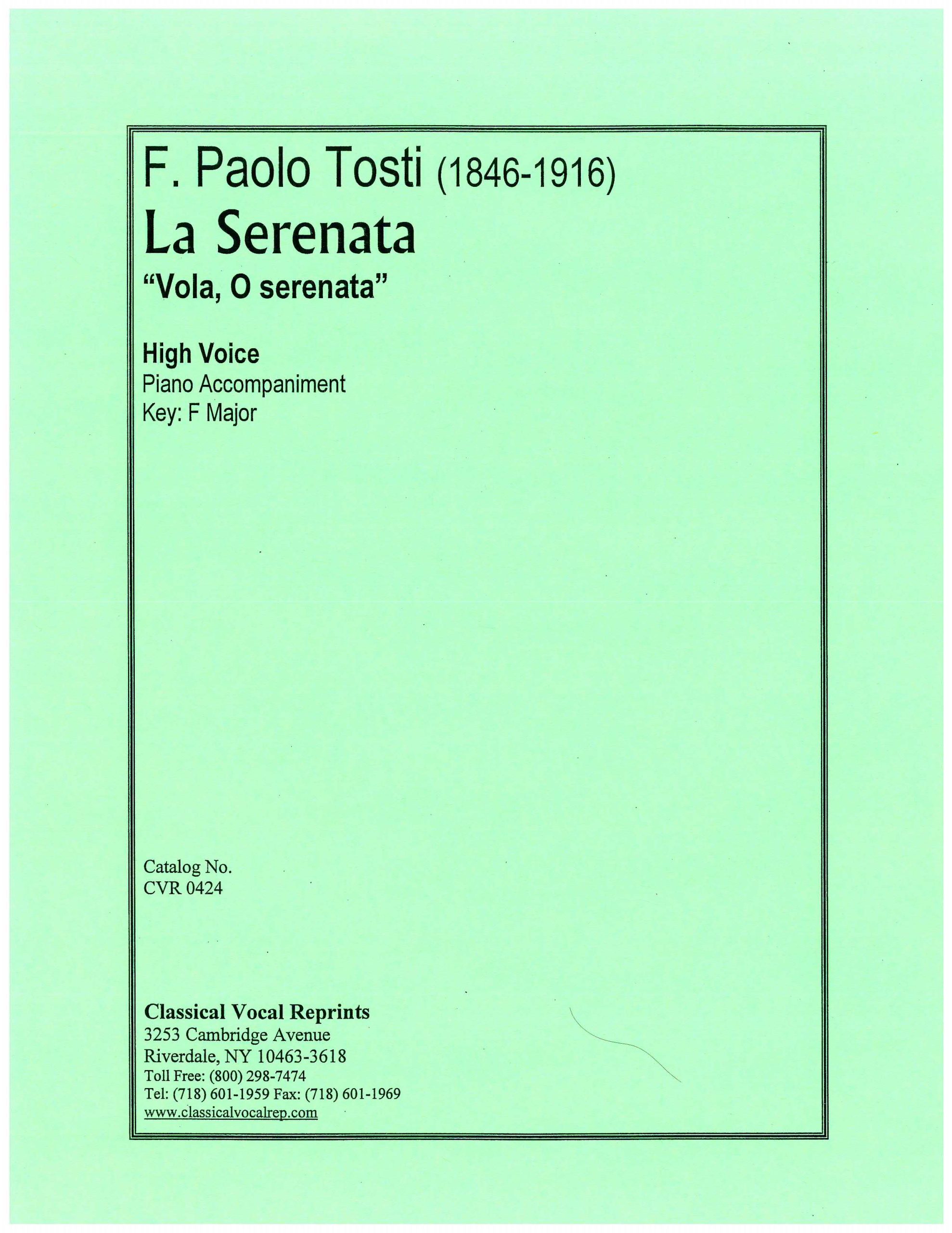 Serenata F Classical Vocal Reprints