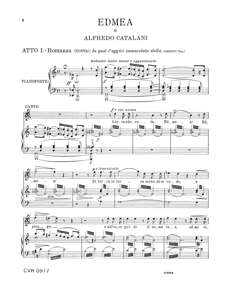 Edmea In qual t'aggiri immacolata stella – Classical Vocal Reprints