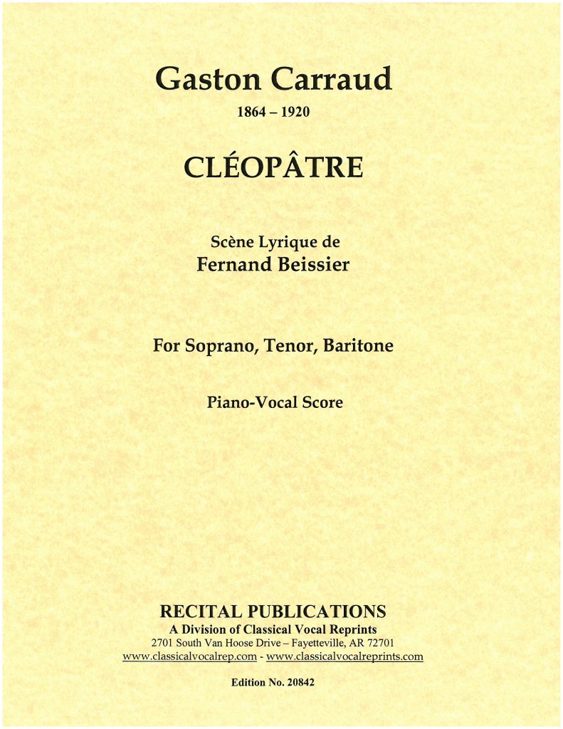 Cleopatre – Classical Vocal Reprints